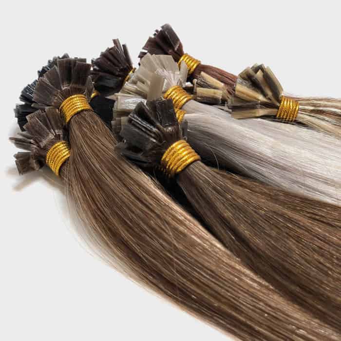 Pre Bonded Flat Tip Hair Extensions 16 Indian Remy