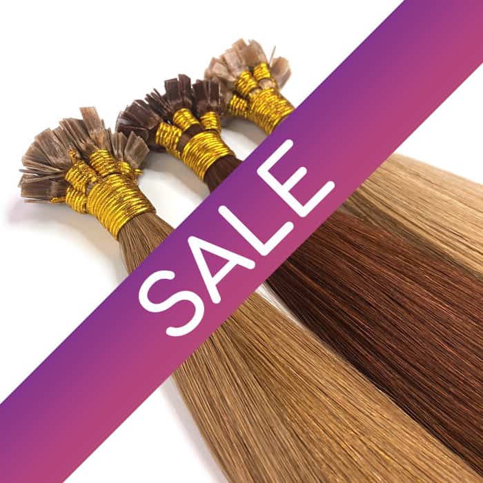 Clearance Pre Bonded 20” Indian Remy Single Drawn Flat Tip Foxy